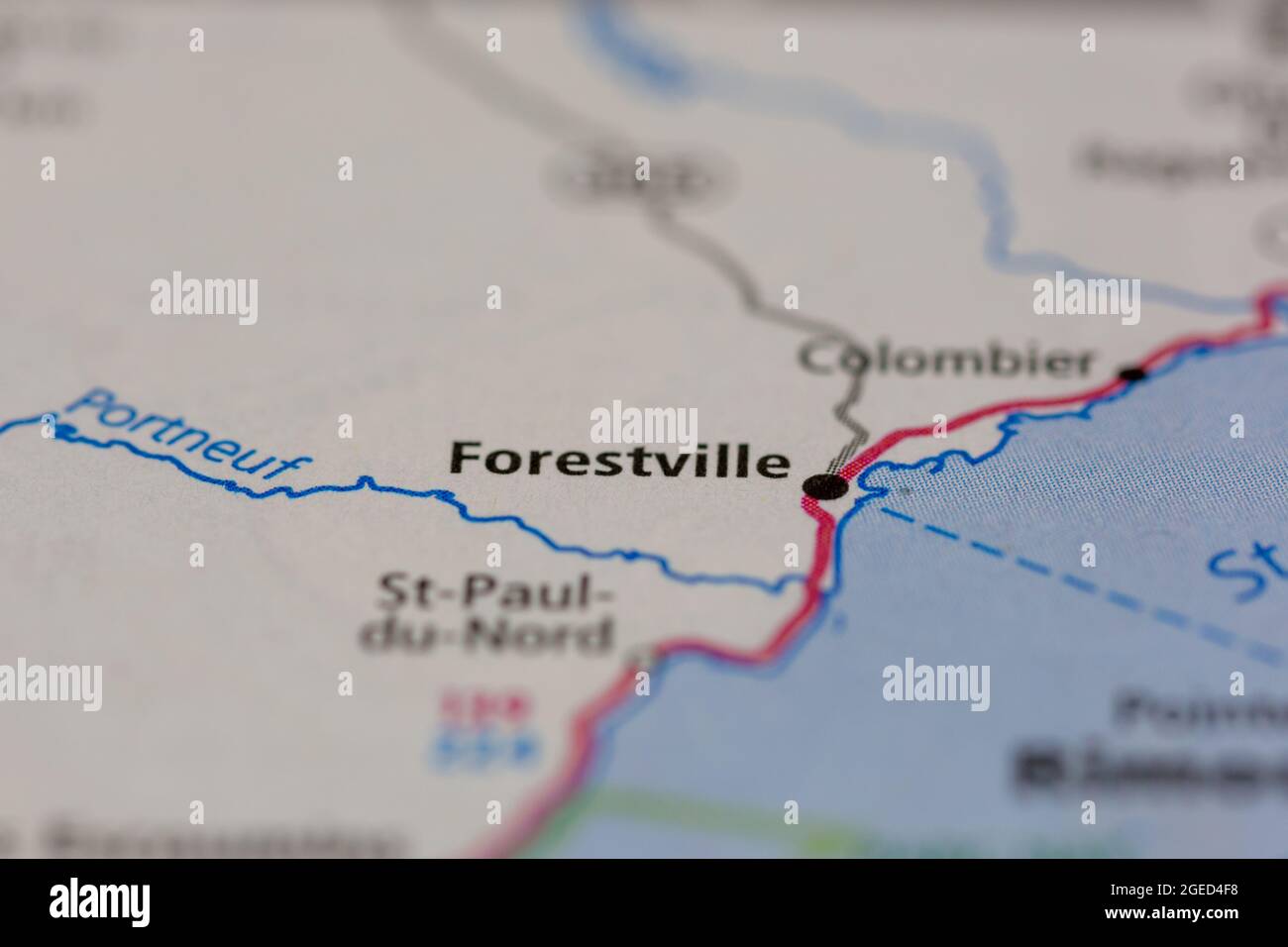Map of forestville quebec hi-res stock photography and images - Alamy