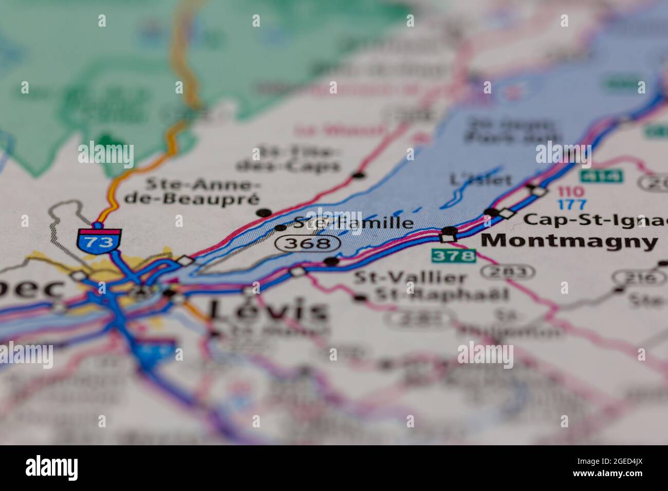 Map of ste famille quebec hi-res stock photography and images - Alamy