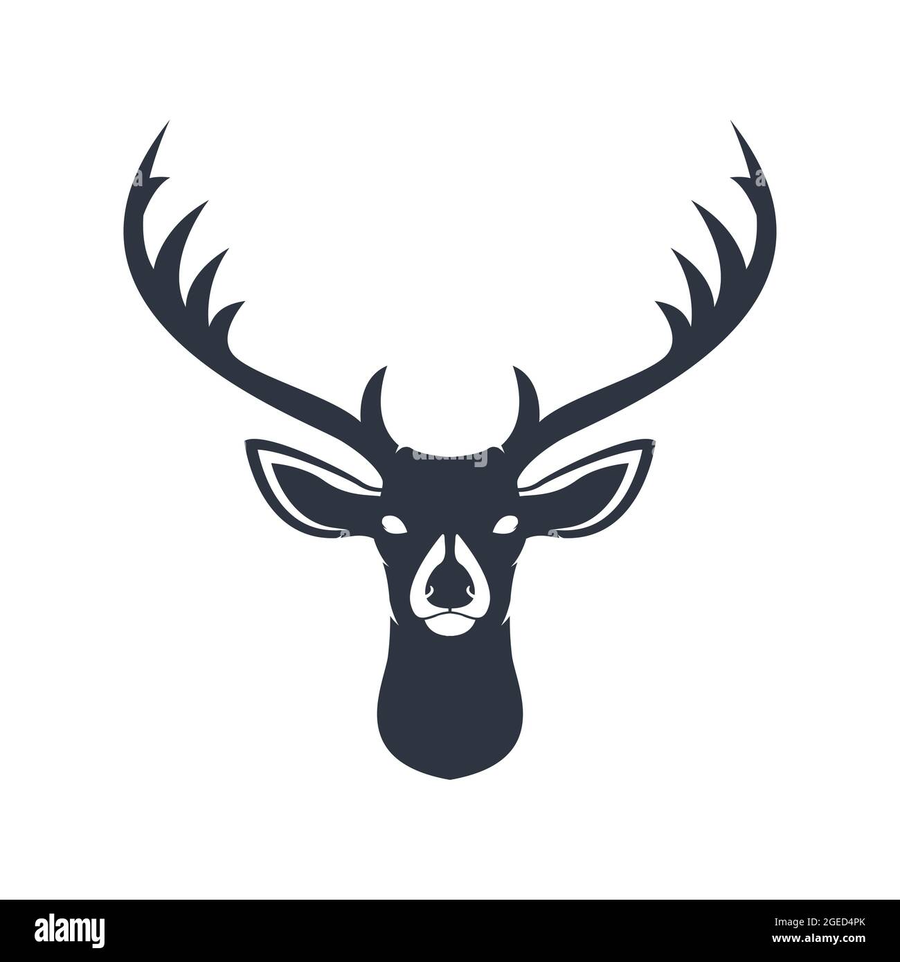 Deer Head Outline Vector