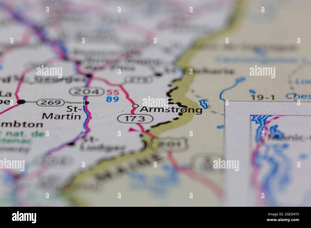 Map of armstrong quebec hi-res stock photography and images - Alamy