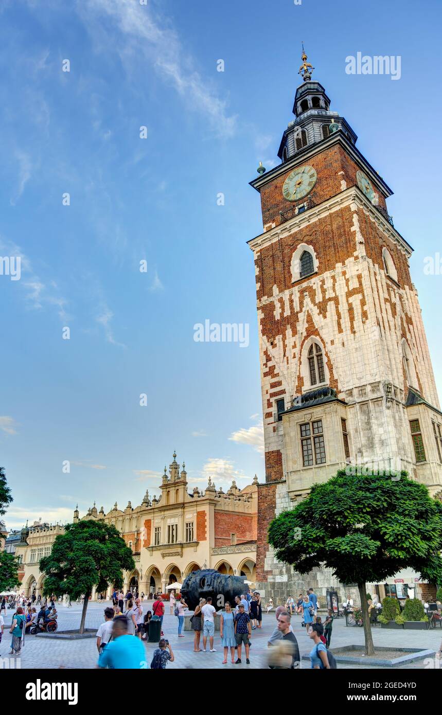 Krakow Old Town in sunny weather, HDR Image Stock Photo - Alamy