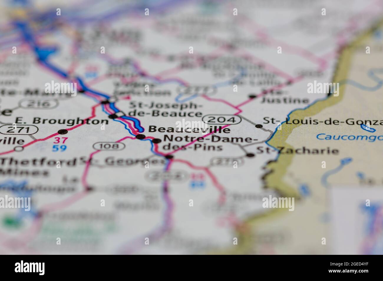 Map of beauceville hi-res stock photography and images - Alamy
