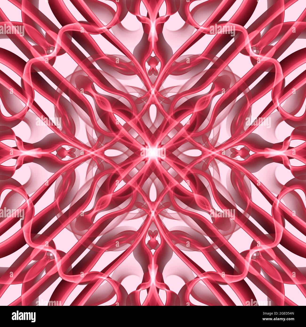 Seamless abstract geometric floral monochrome surface pattern with ...