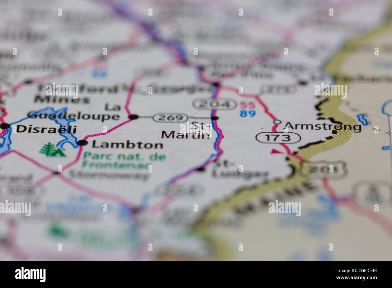 Map of st martin quebec hi-res stock photography and images - Alamy