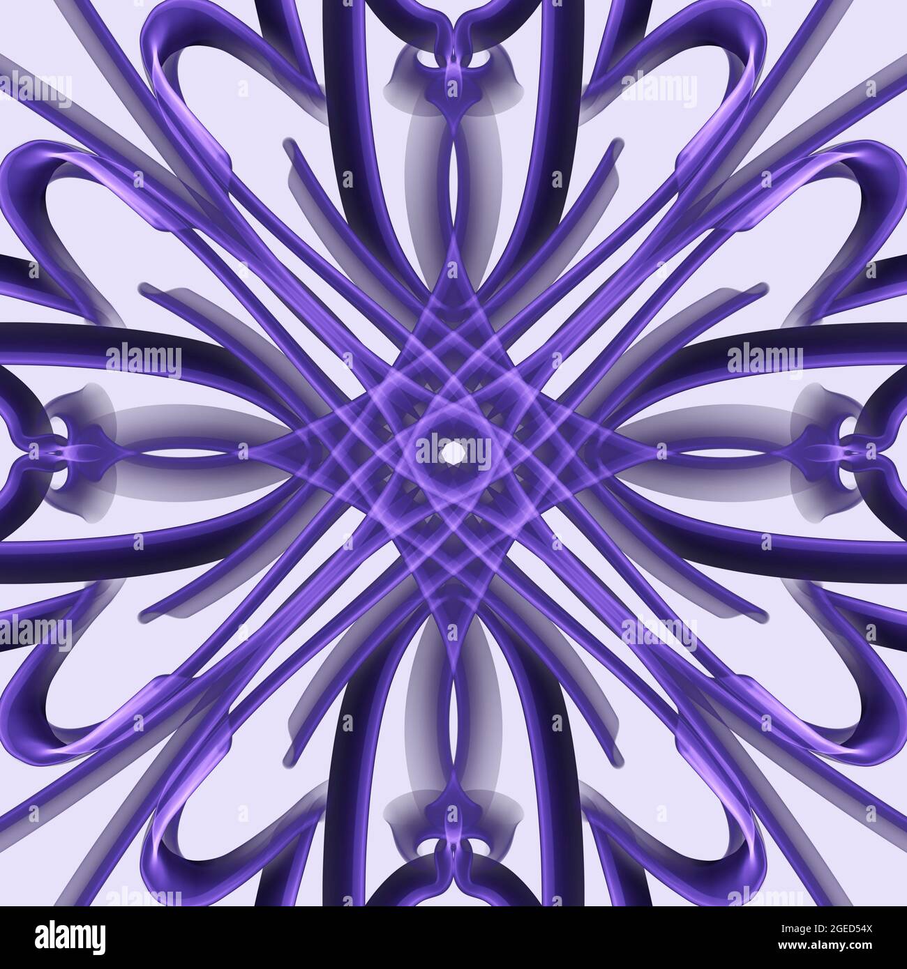 Seamless abstract geometric floral monochrome surface pattern with ...