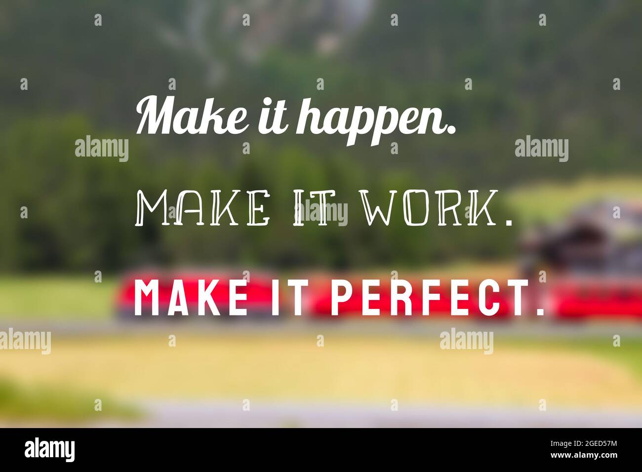 Make it happen sign. Startup encouragement motivational quote poster ...