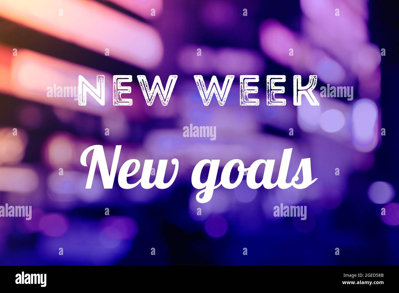 New week, new goals. Workplace motivational text poster. Success ...