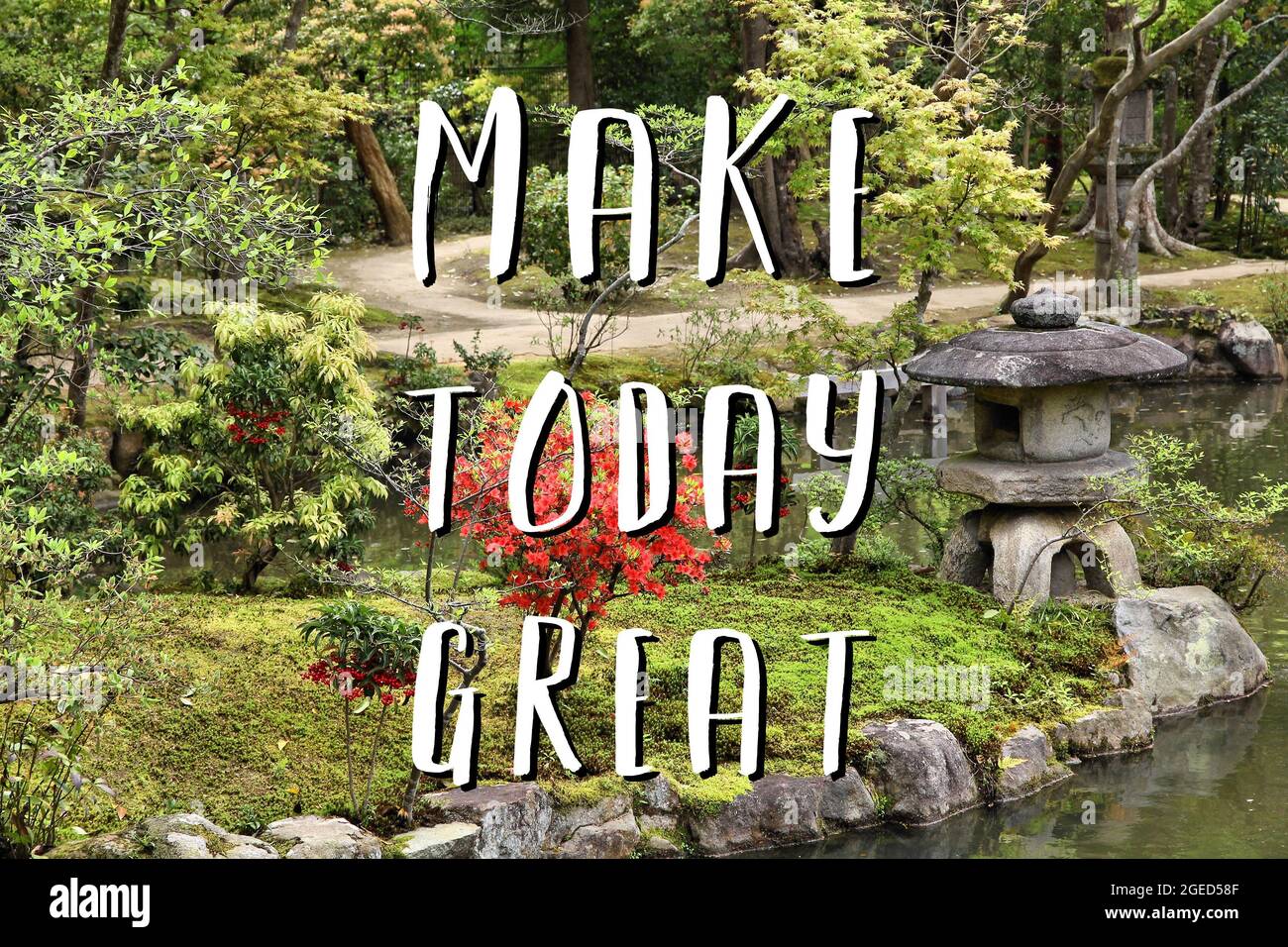 Make today great. Positive attitude. Inspirational quote poster ...