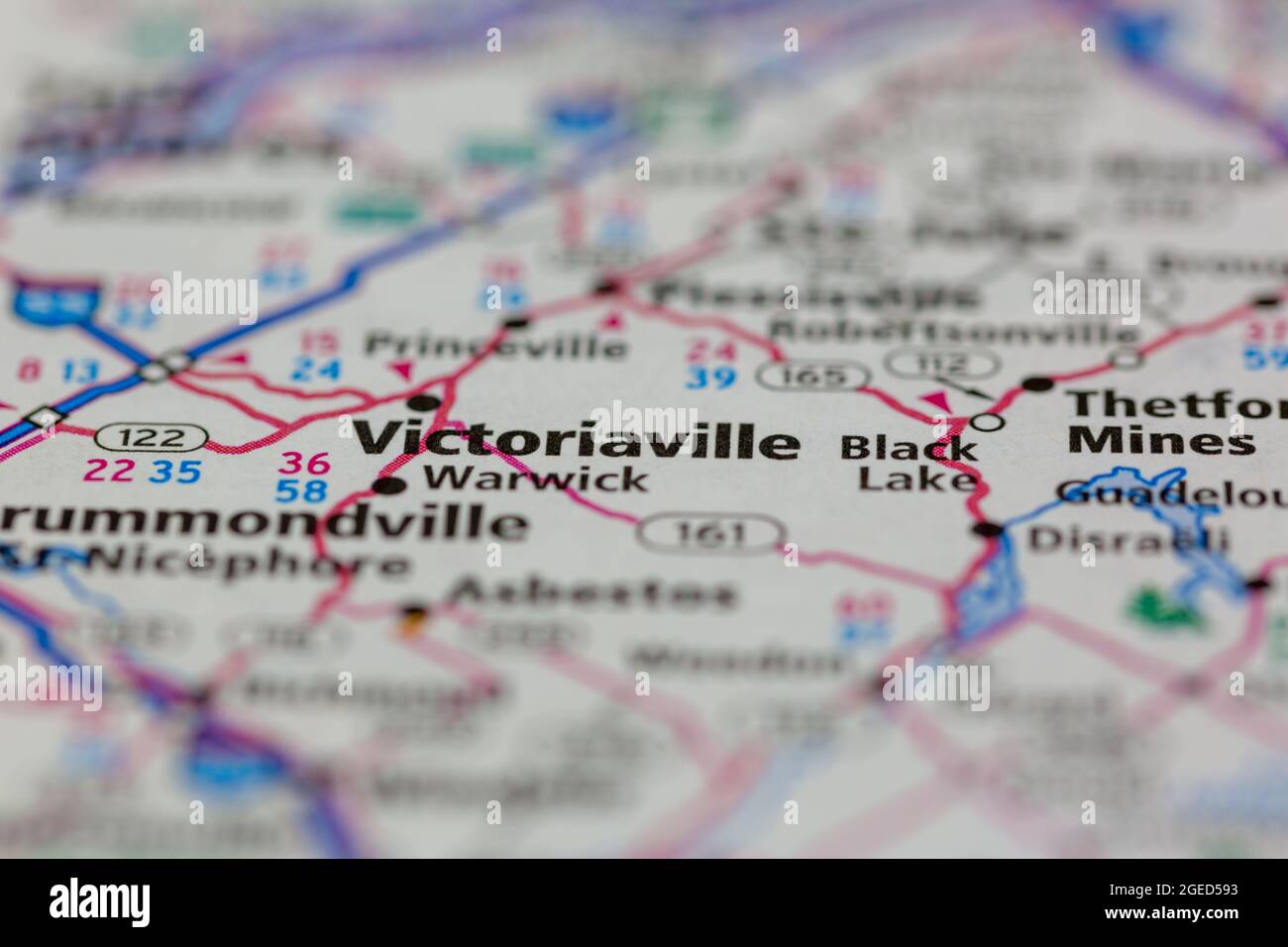 Map of victoriaville quebec hi-res stock photography and images - Alamy