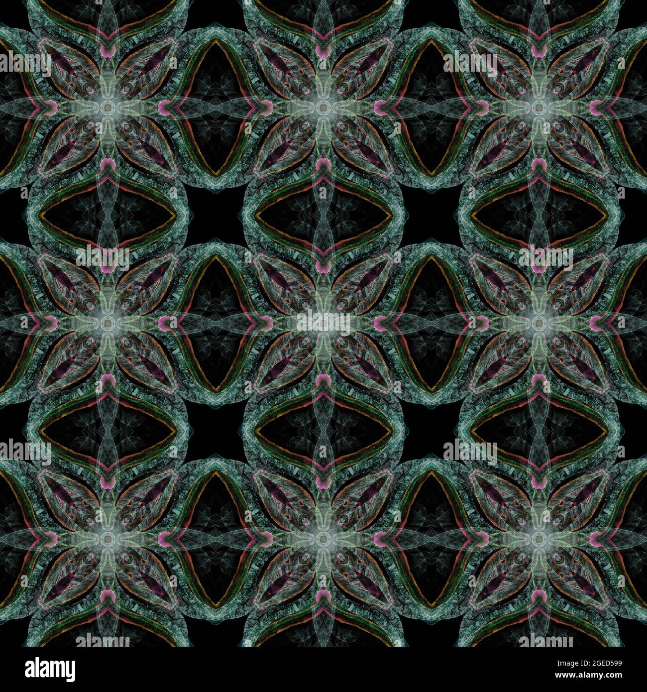 Seamless abstract colorful geometric floral surface pattern repeating ...