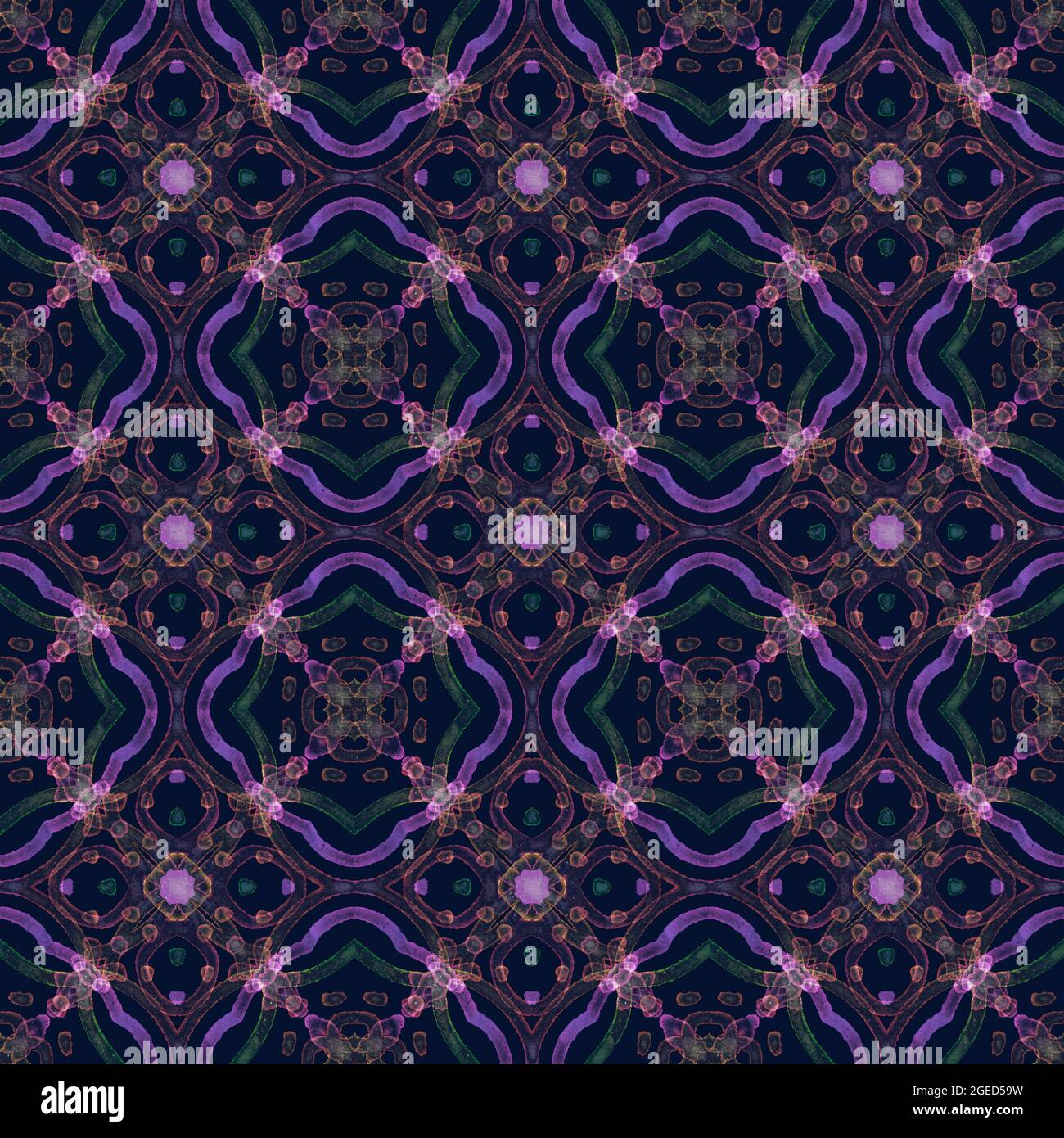 Seamless abstract colorful geometric floral surface pattern repeating ...