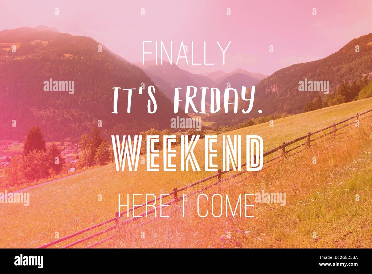 Friday and weekend enjoyment. Social media motivational poster Stock ...