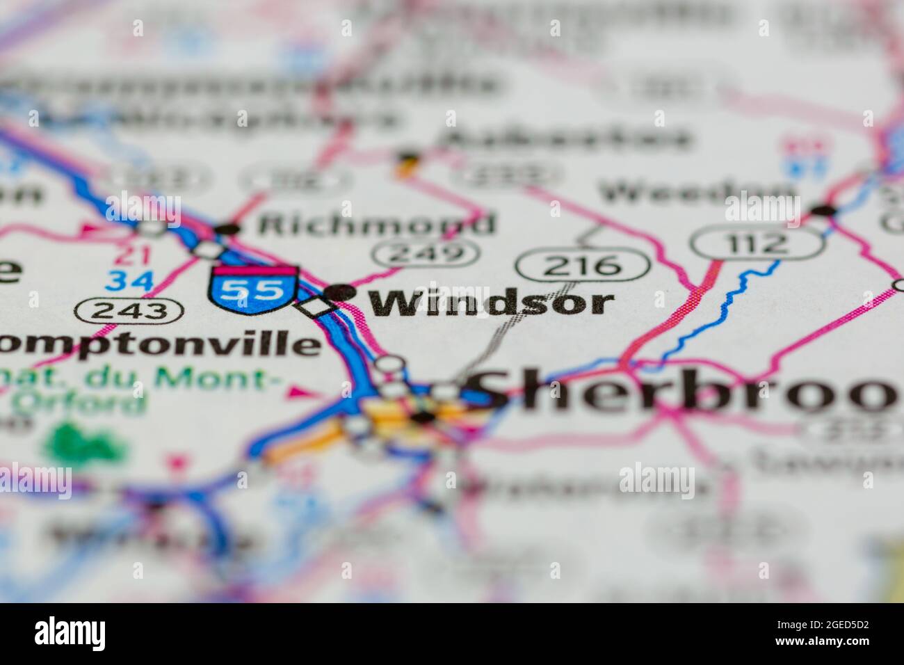 Map of windsor quebec hi-res stock photography and images - Alamy