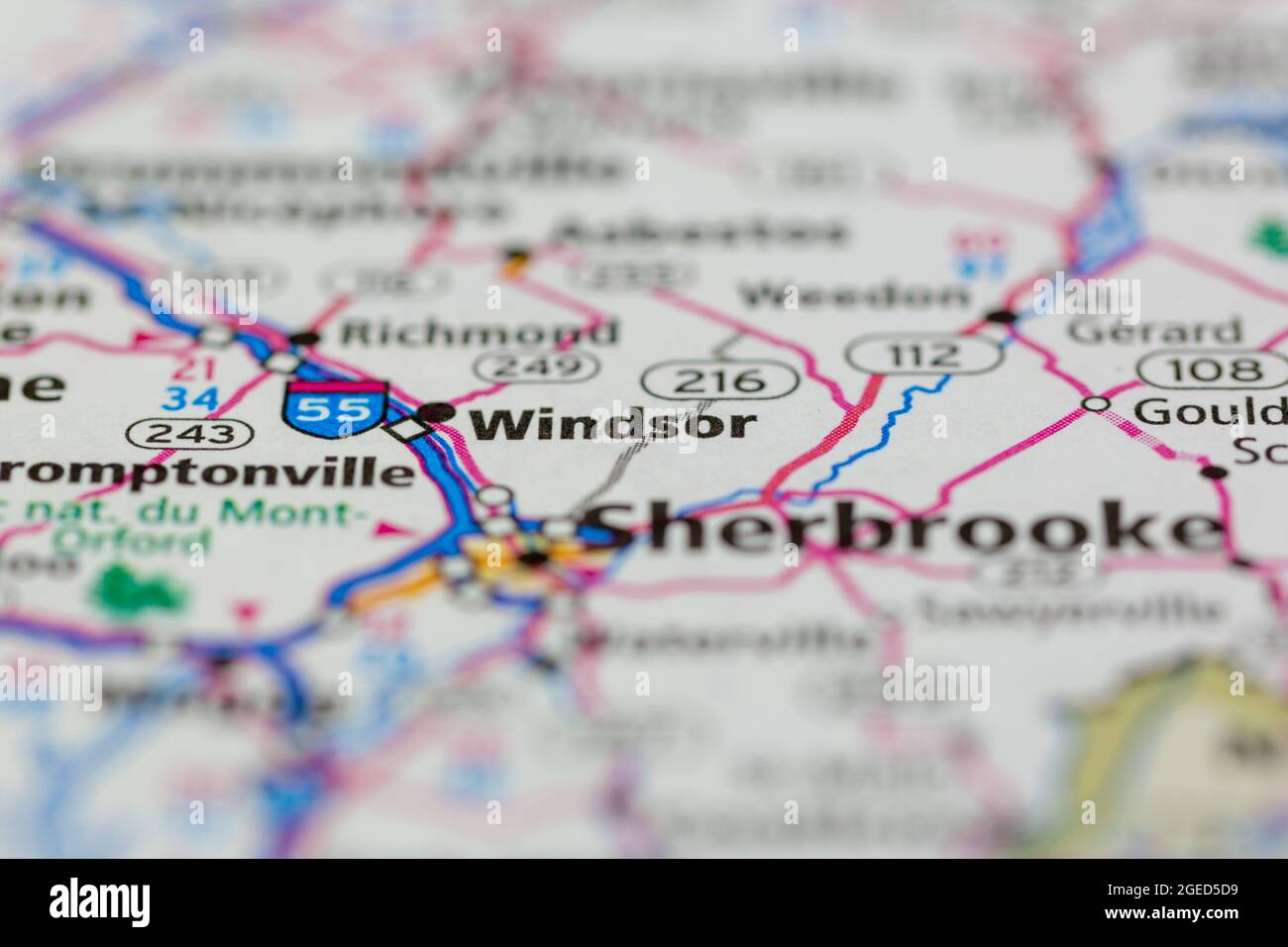 Windsor quebec map hi-res stock photography and images - Alamy