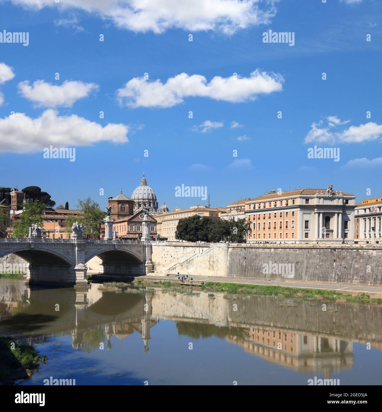 Rome city, Italy. Beautiful Rome view with Vatican Saint Peter's ...