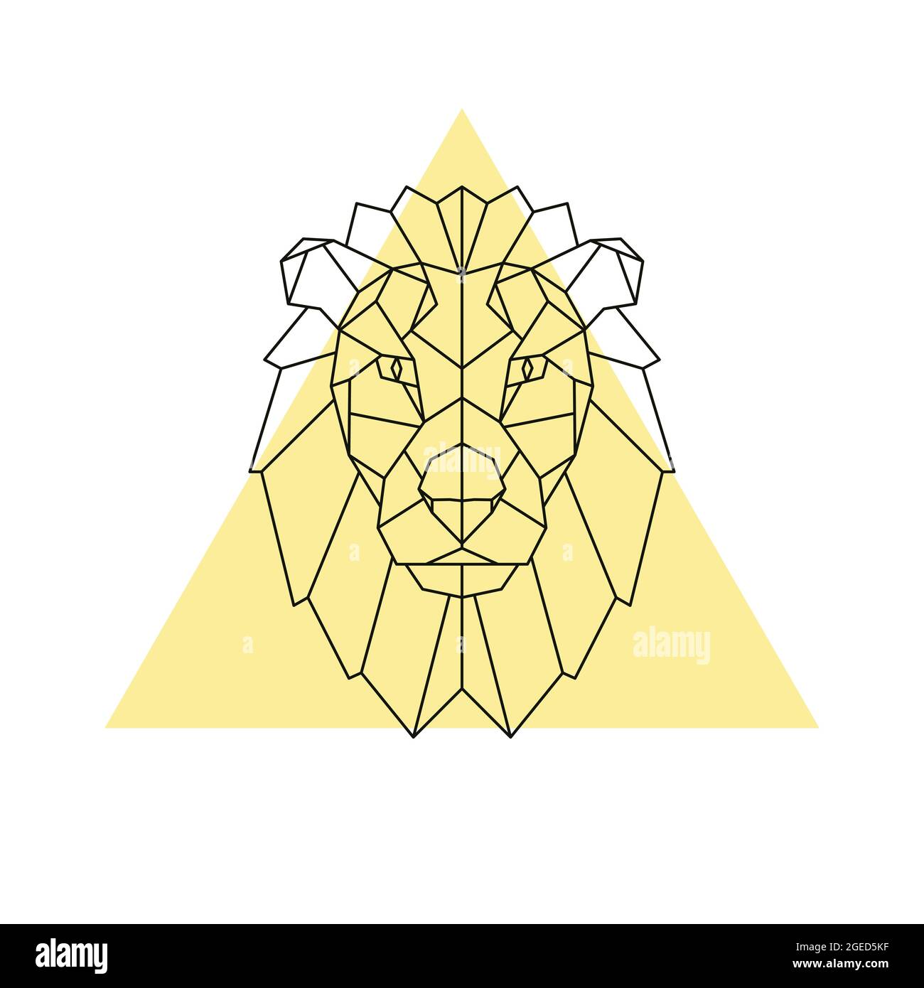 Lion head. Geometric style. Vector illustration Stock Vector Image ...