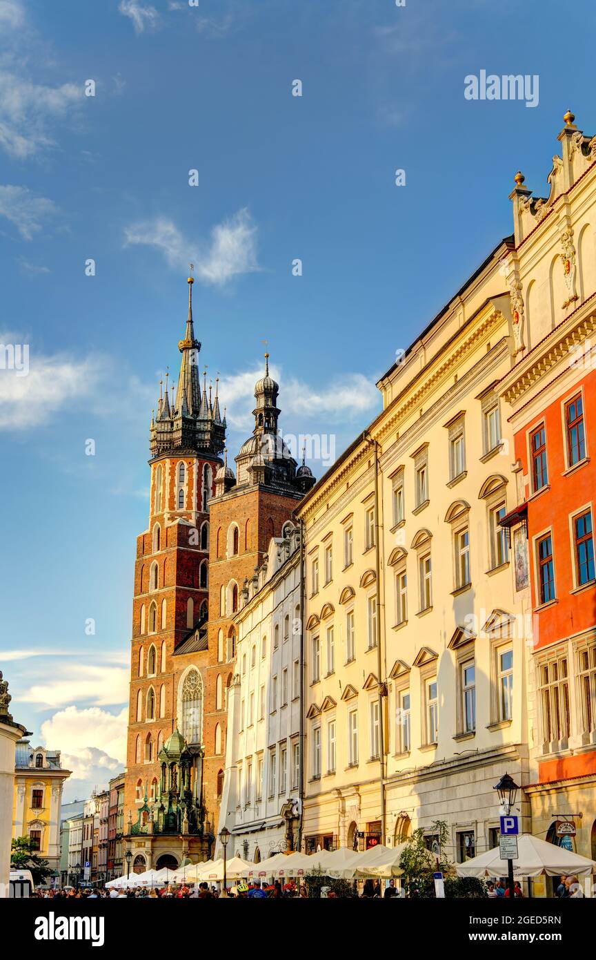 Krakow Old Town in sunny weather, HDR Image Stock Photo - Alamy