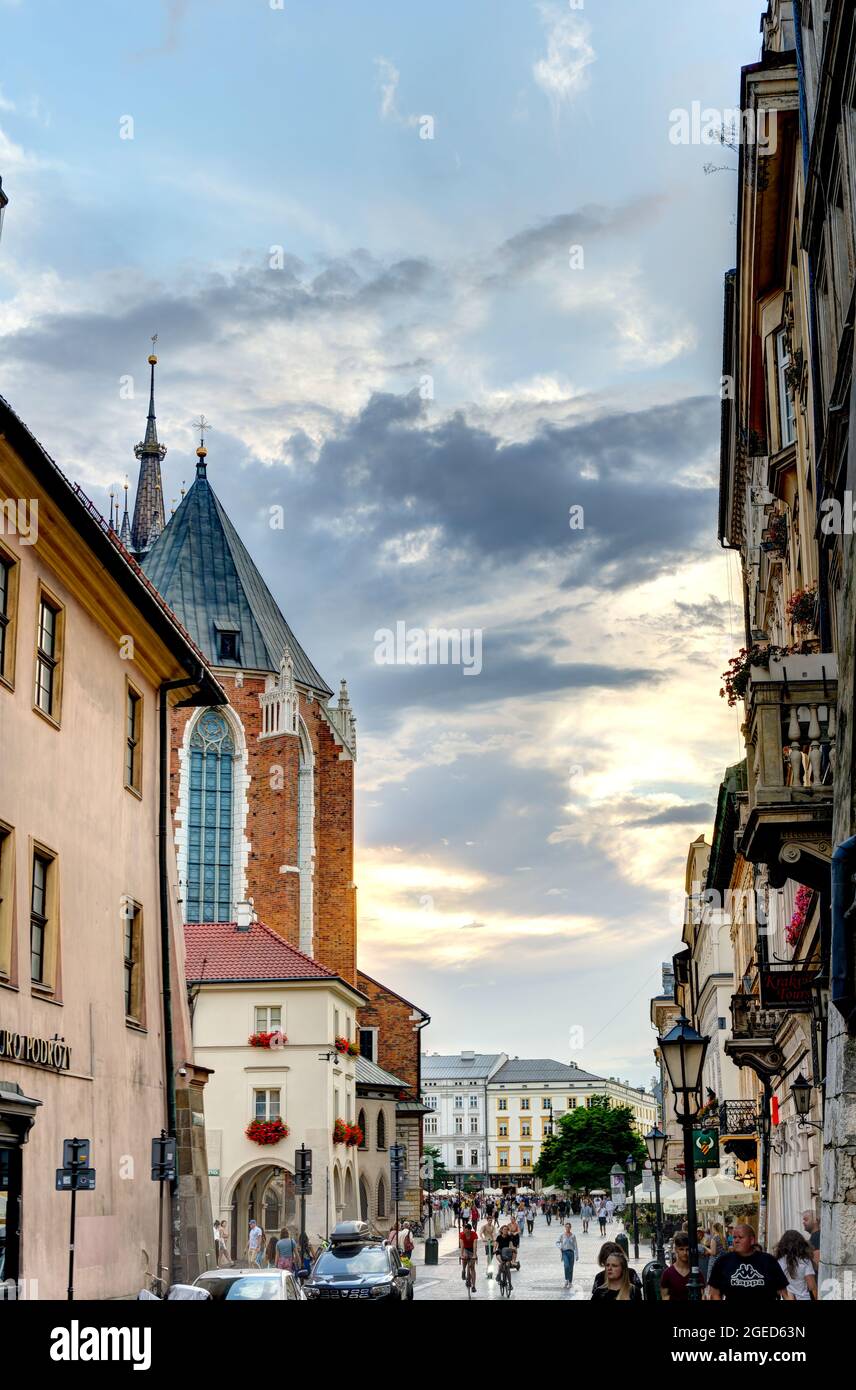 Krakow Old Town in sunny weather, HDR Image Stock Photo - Alamy