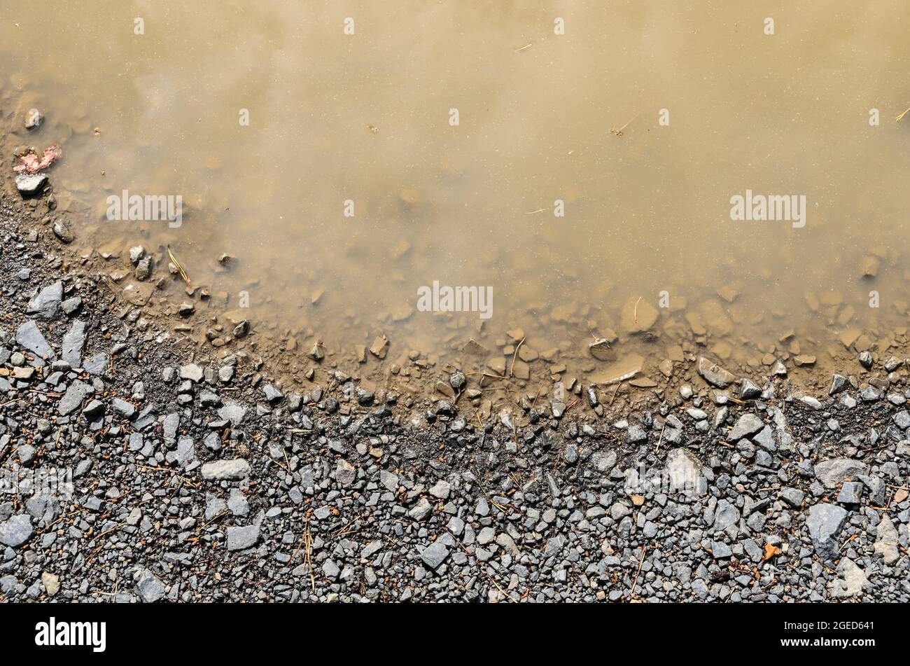 Rock in muddy water hi-res stock photography and images - Alamy