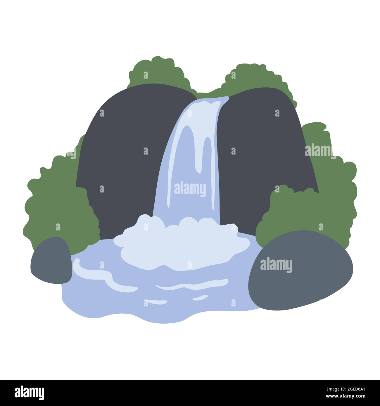 Small waterfall vector Art Stock Vector Image & Art - Alamy