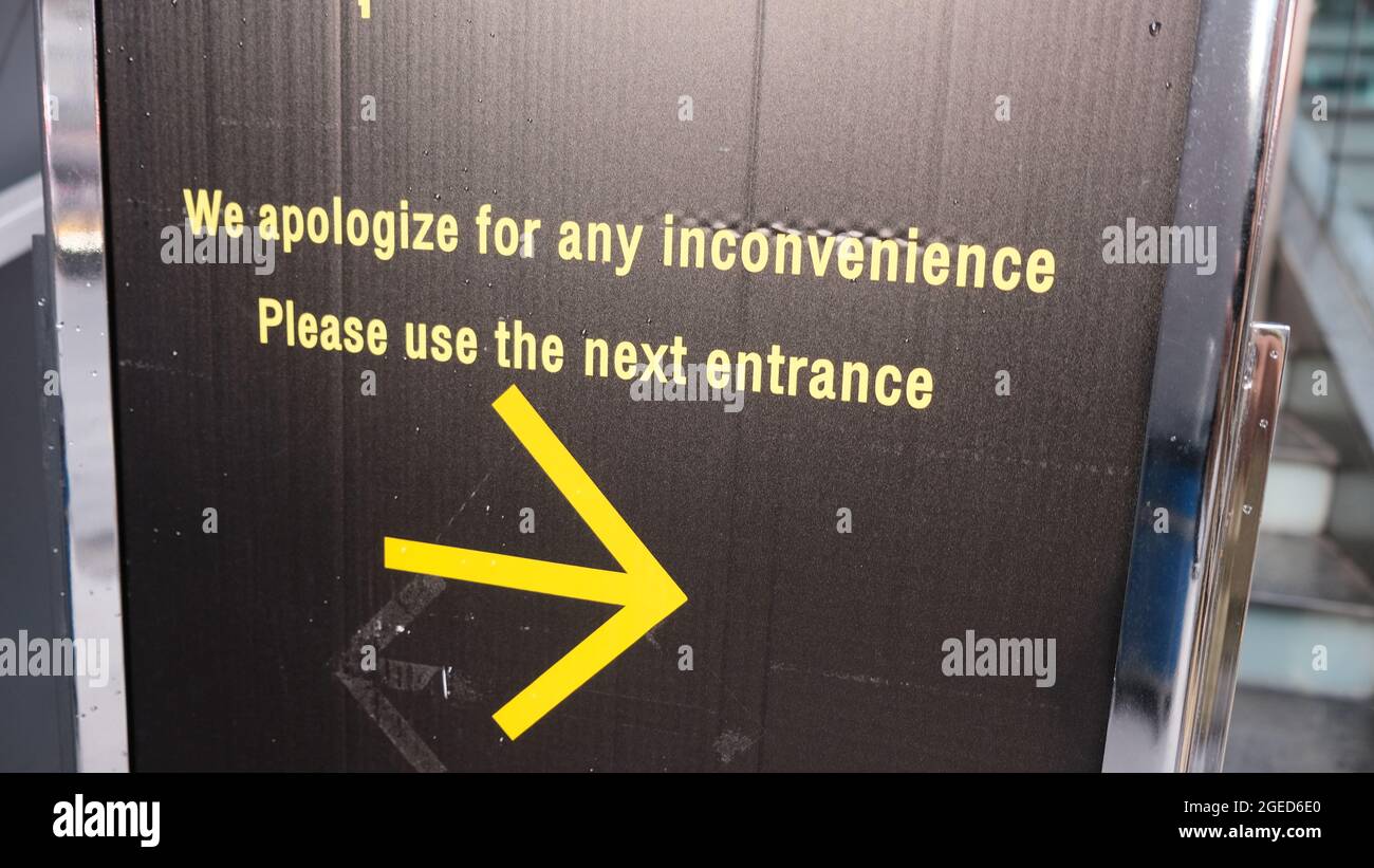 Please Use The Next Entrance High Resolution Stock Photography and ...