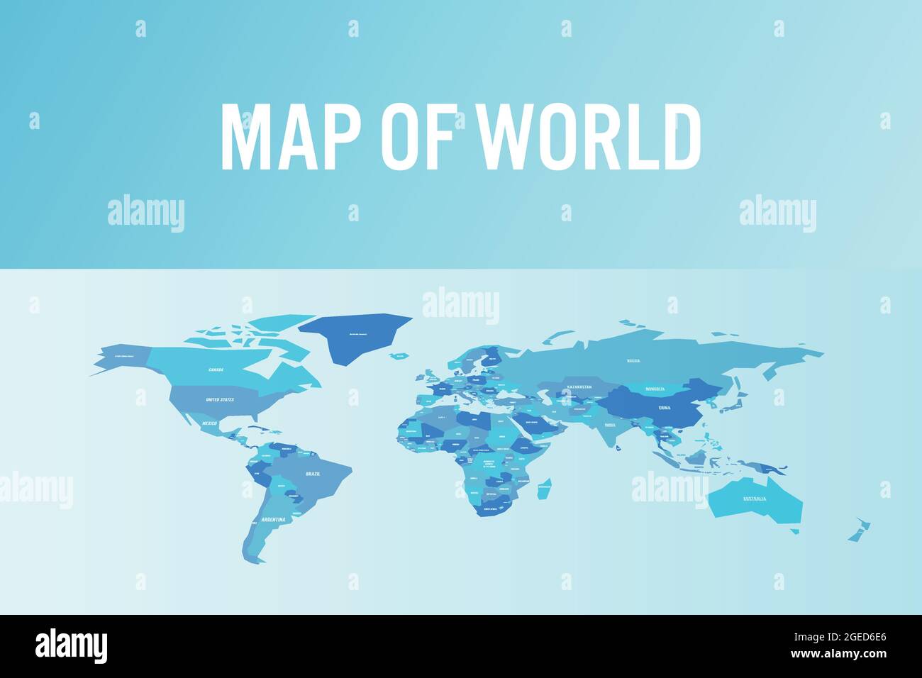 World map in modern design. Vector illustration Stock Vector Image ...