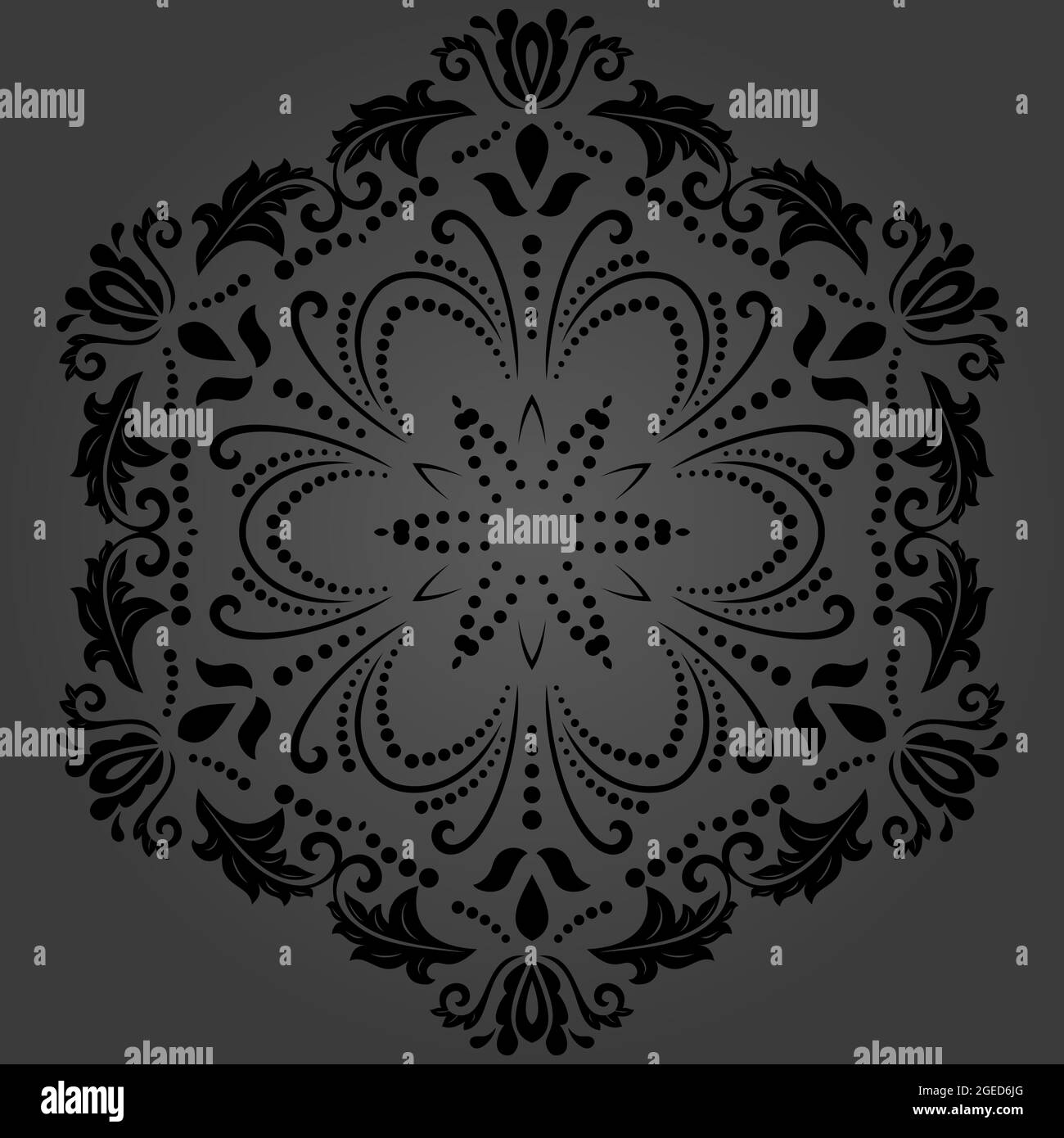 Oriental ornament arabesques floral Black and White Stock Photos ...