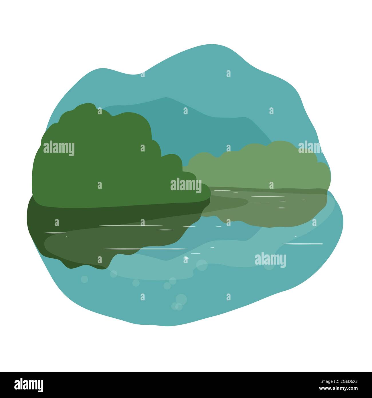 Trees and grass illustration hi-res stock photography and images - Alamy