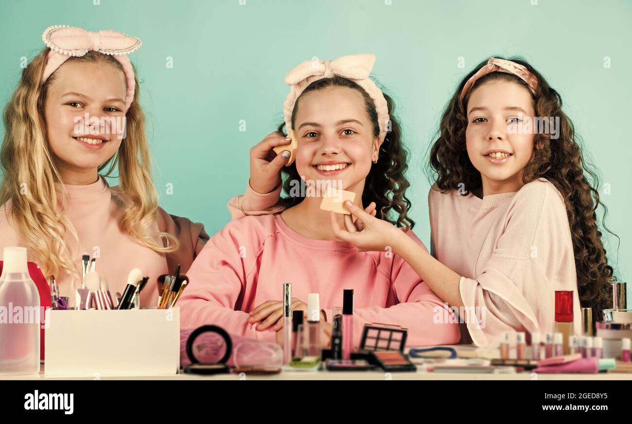 Cosmetics for children. Cosmetics shop. Young skin care. Best friends ...