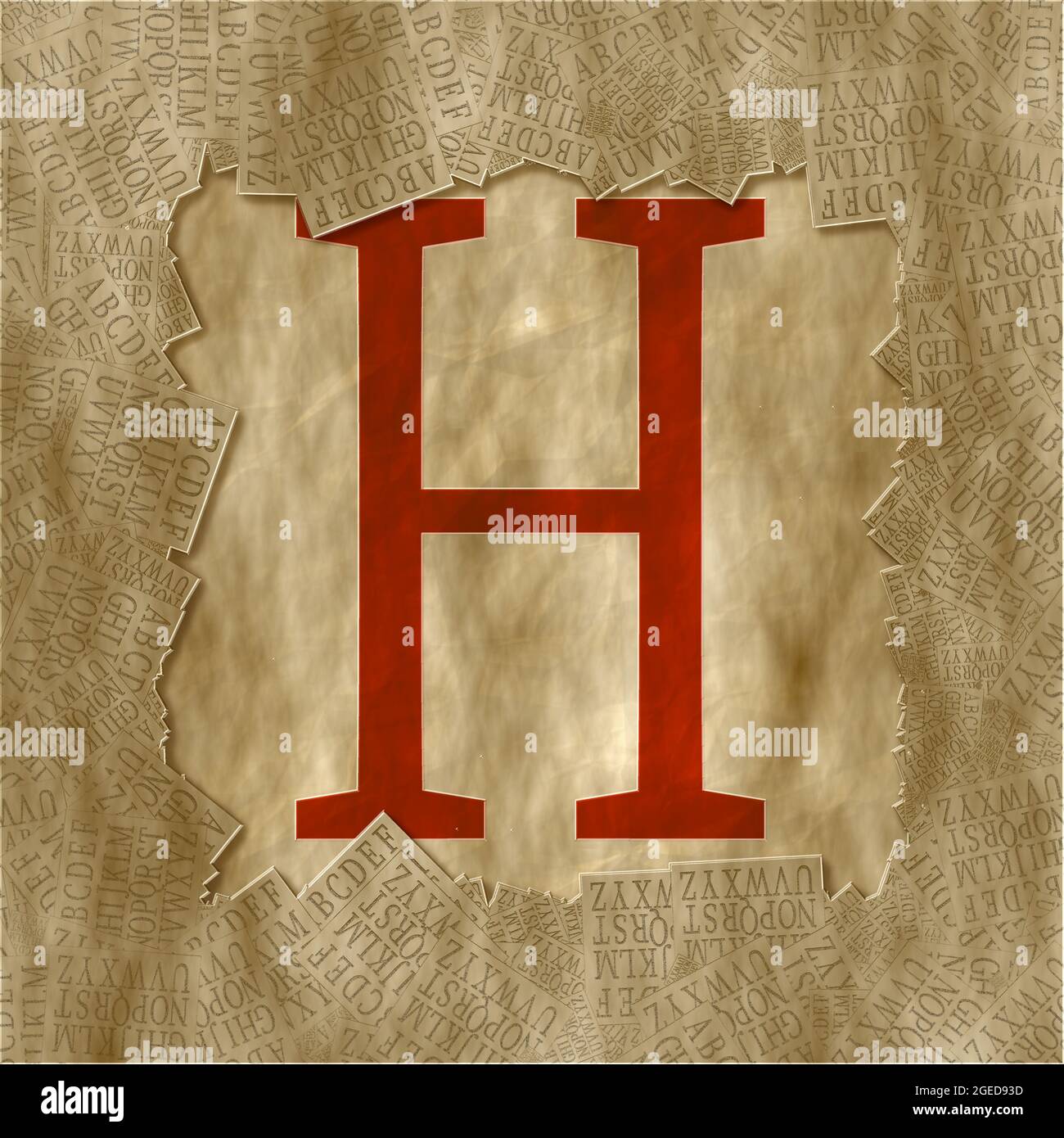 Character h hi-res stock photography and images - Alamy