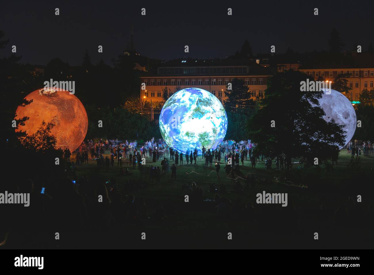 BRNO, Czech Republic - August, 14. 2020 Giant inflatable model of the ...