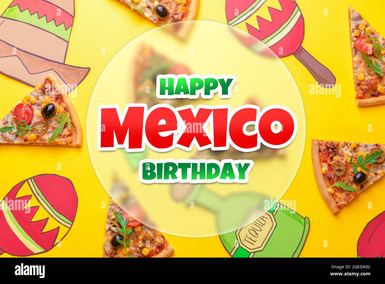 Greeting card for Independence day of Mexico Stock Photo - Alamy