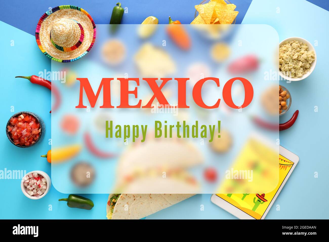 Greeting card for Independence day of Mexico Stock Photo - Alamy