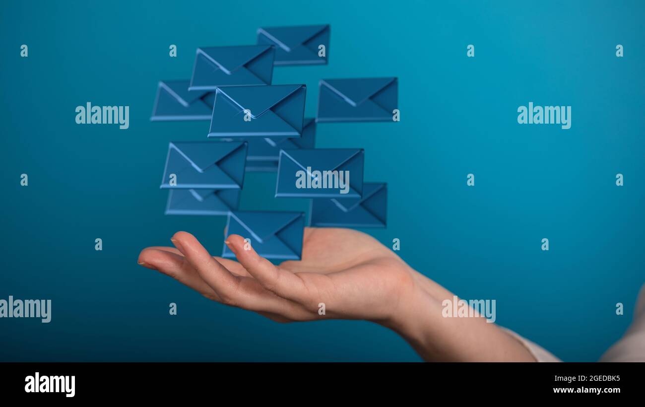 Email Technology Concept with icons and symbols Stock Photo - Alamy