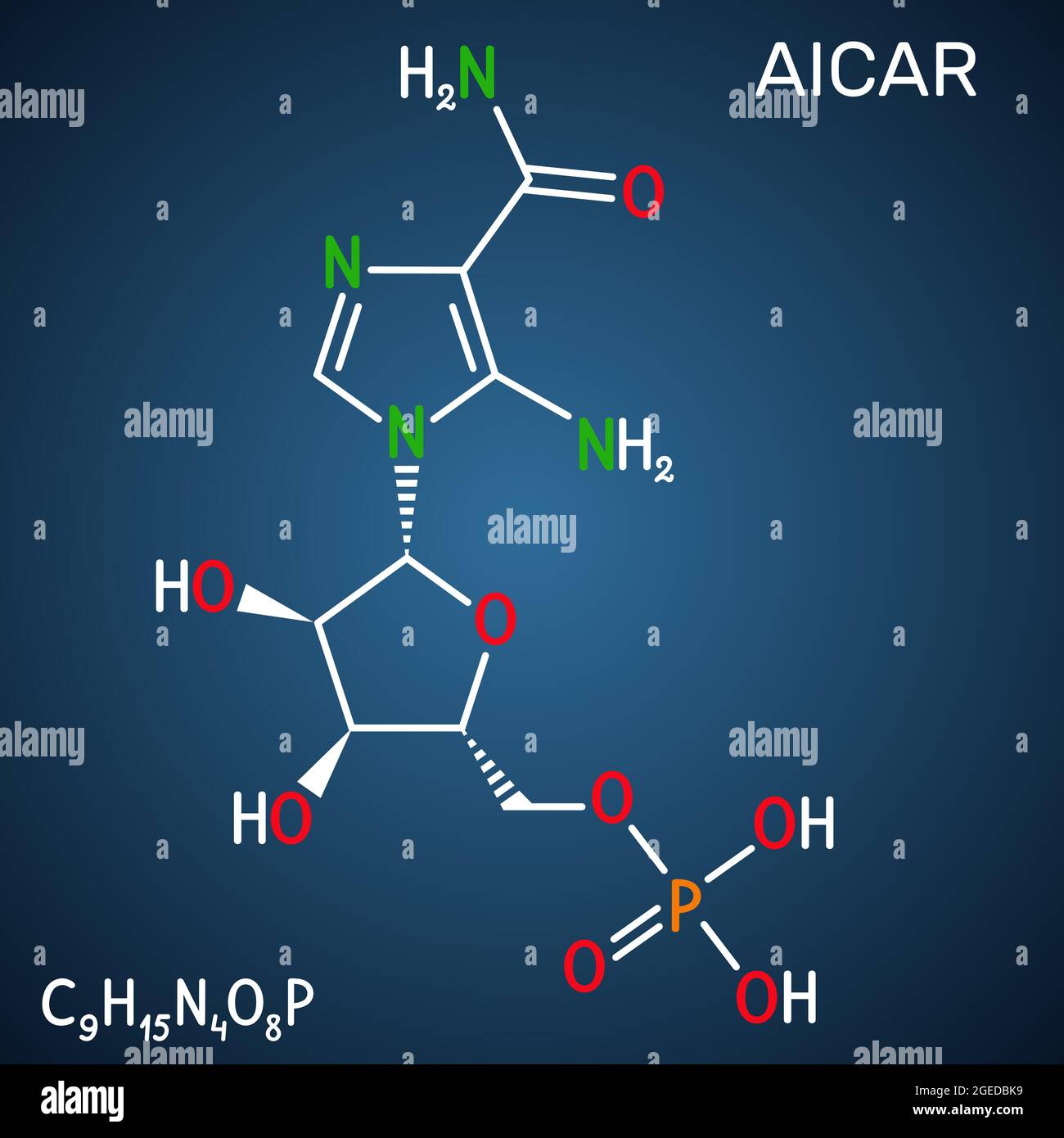 AICA ribonucleotide, AICAR molecule. It is aminoimidazole ...