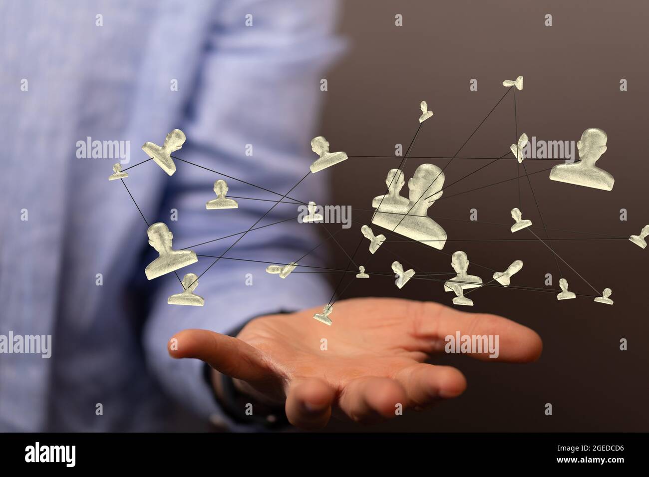 Conference Digital Network and data concept with people icons and ...