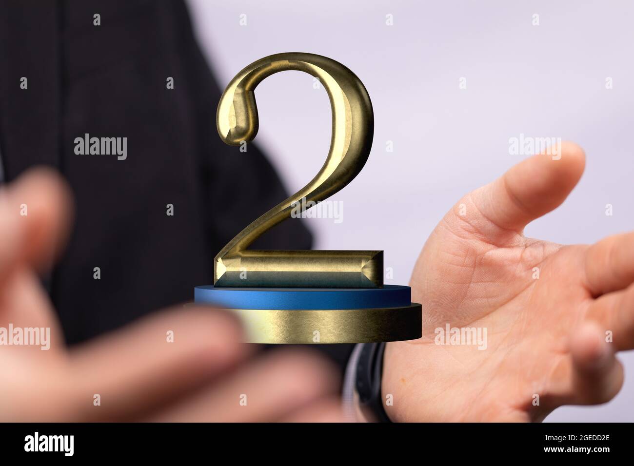3D rendering of 2nd award prize Stock Photo - Alamy