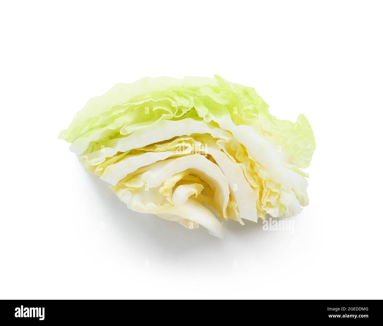 Fresh cut chinese cabbage on white background Stock Photo - Alamy