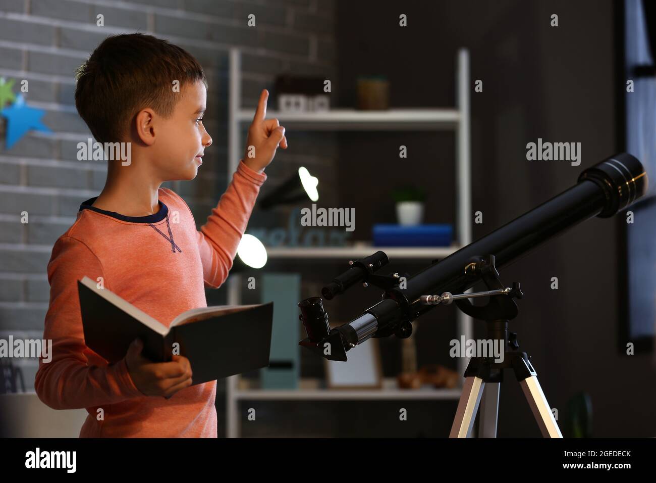 Boy Telescope Night High Resolution Stock Photography and Images - Alamy
