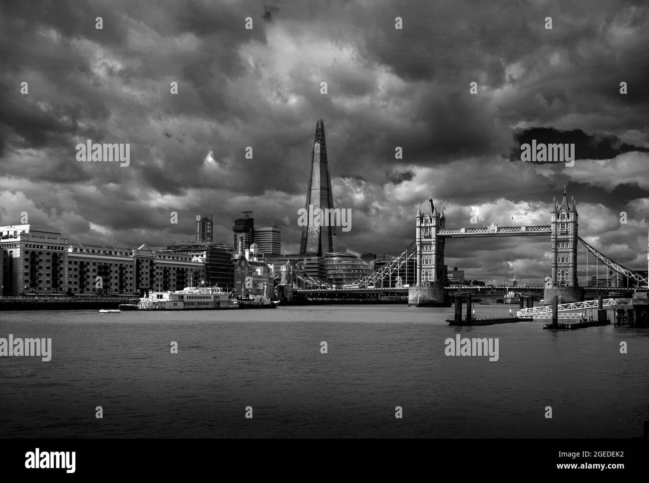 London UK River Thames Tower Bridge The Shard Thames Path Photo Brian ...
