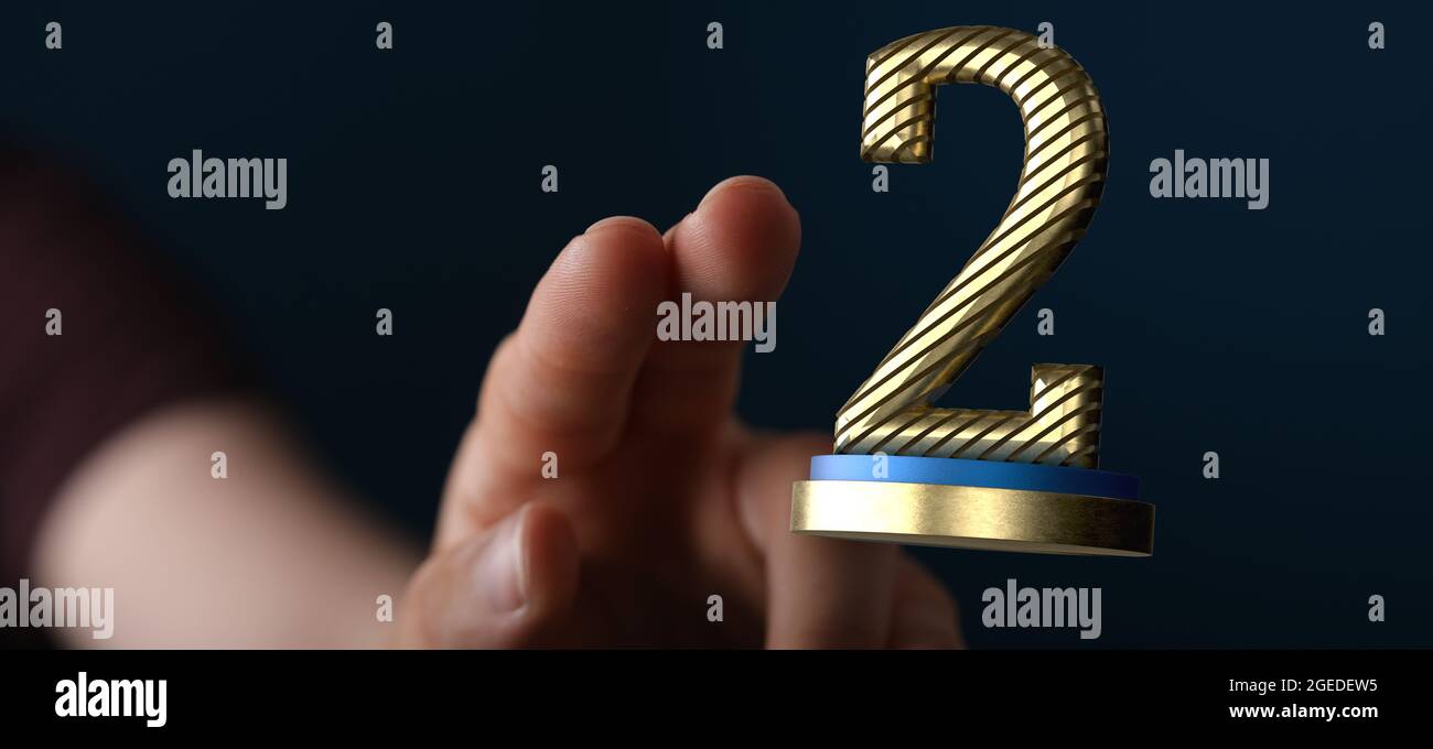 3D rendering of 2nd award prize Stock Photo - Alamy