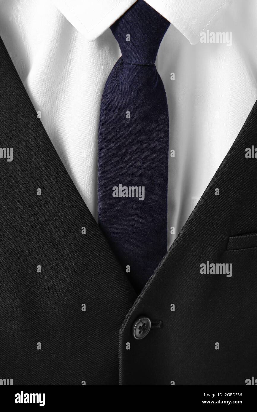 Stylish school uniform with necktie, closeup Stock Photo - Alamy