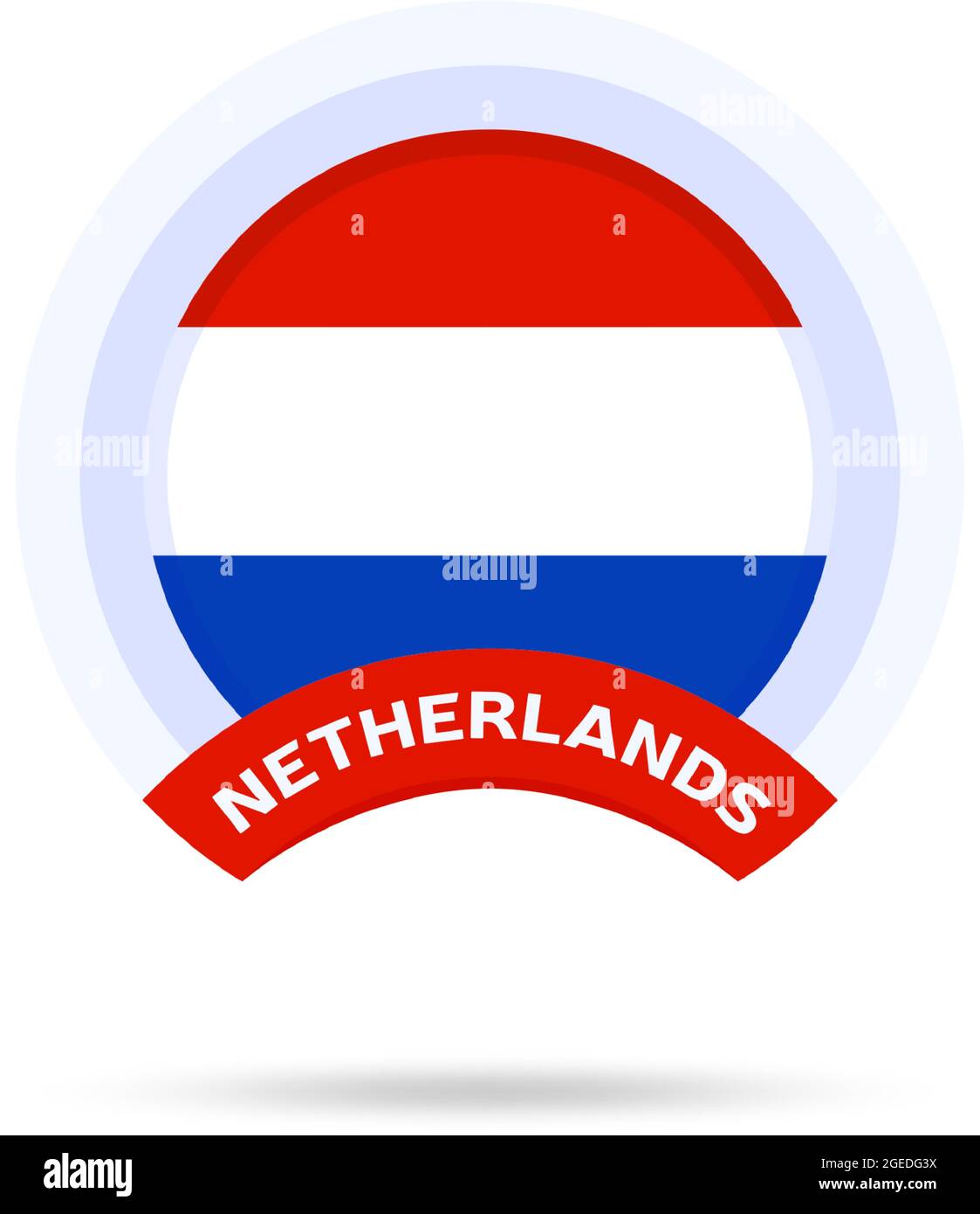 netherlands national flag Circle button Icon. Simple flag, official ...