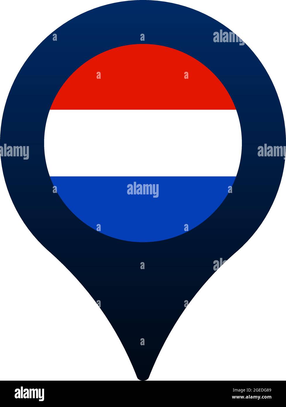 netherlands flag and map pointer icon. National flag location icon ...
