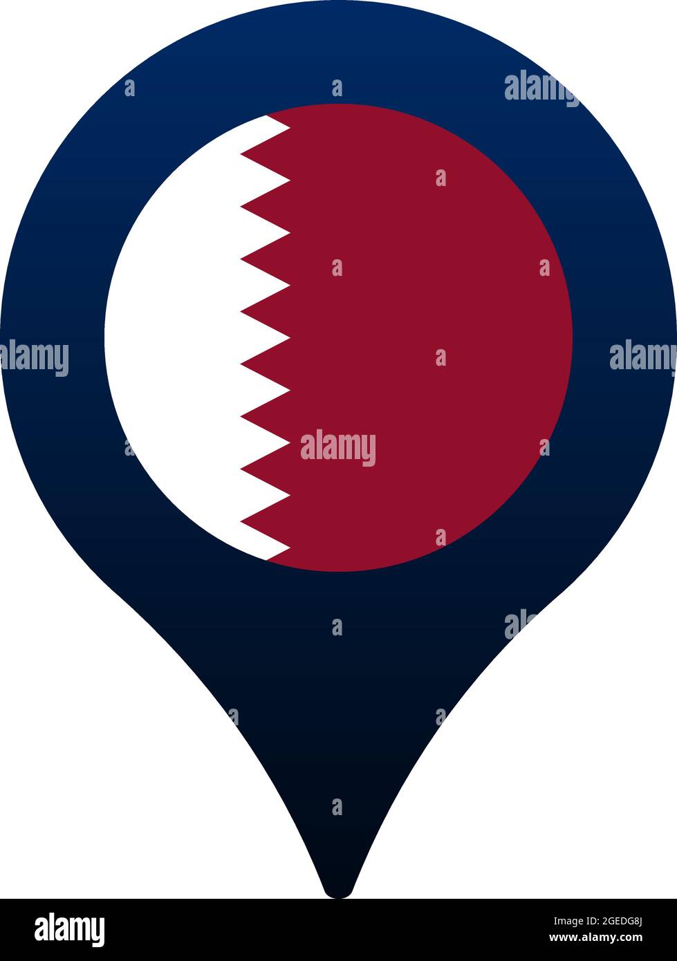 Qatar map pin Cut Out Stock Images & Pictures - Alamy