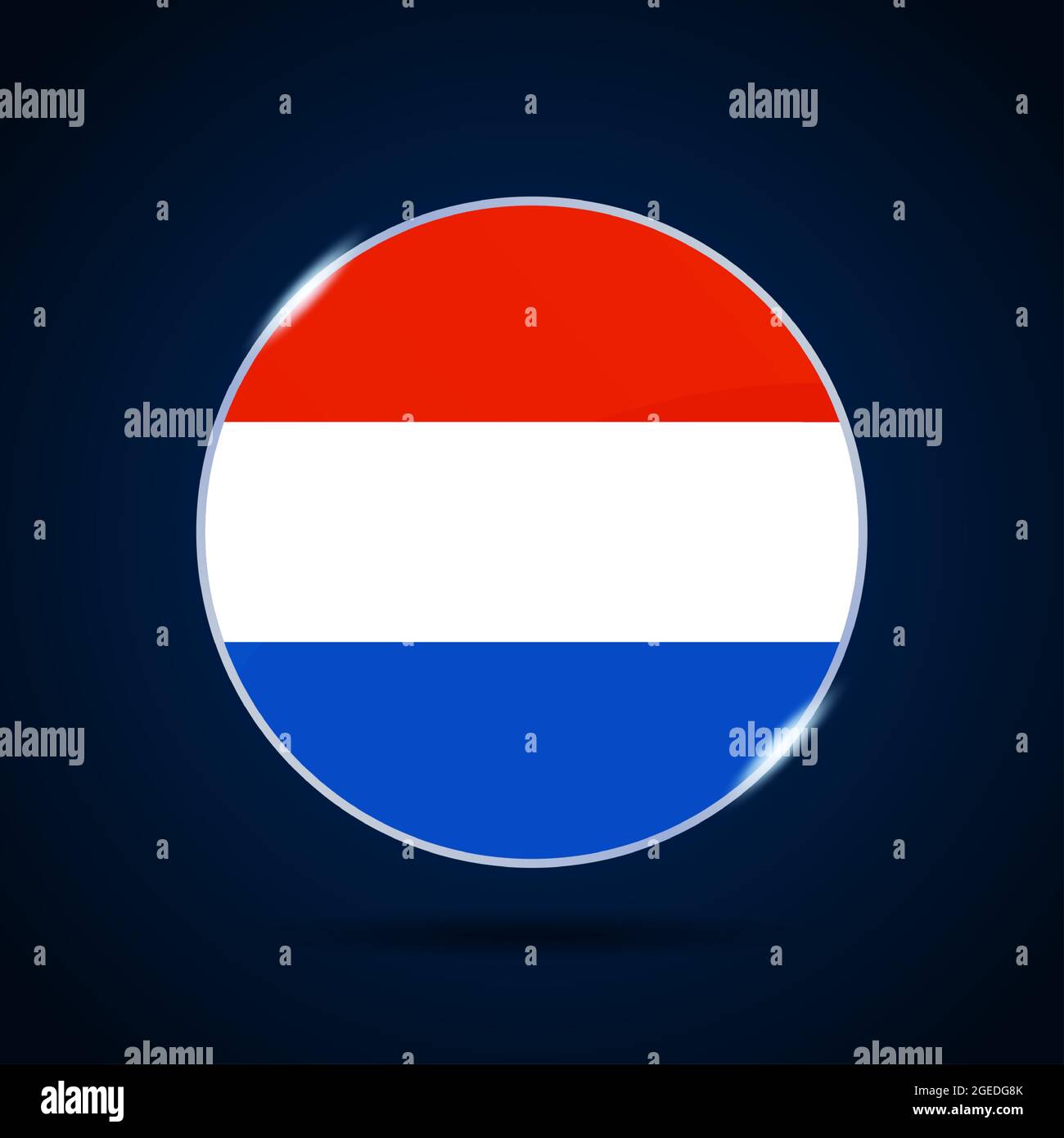netherlands national flag Circle button Icon. Simple flag, official ...