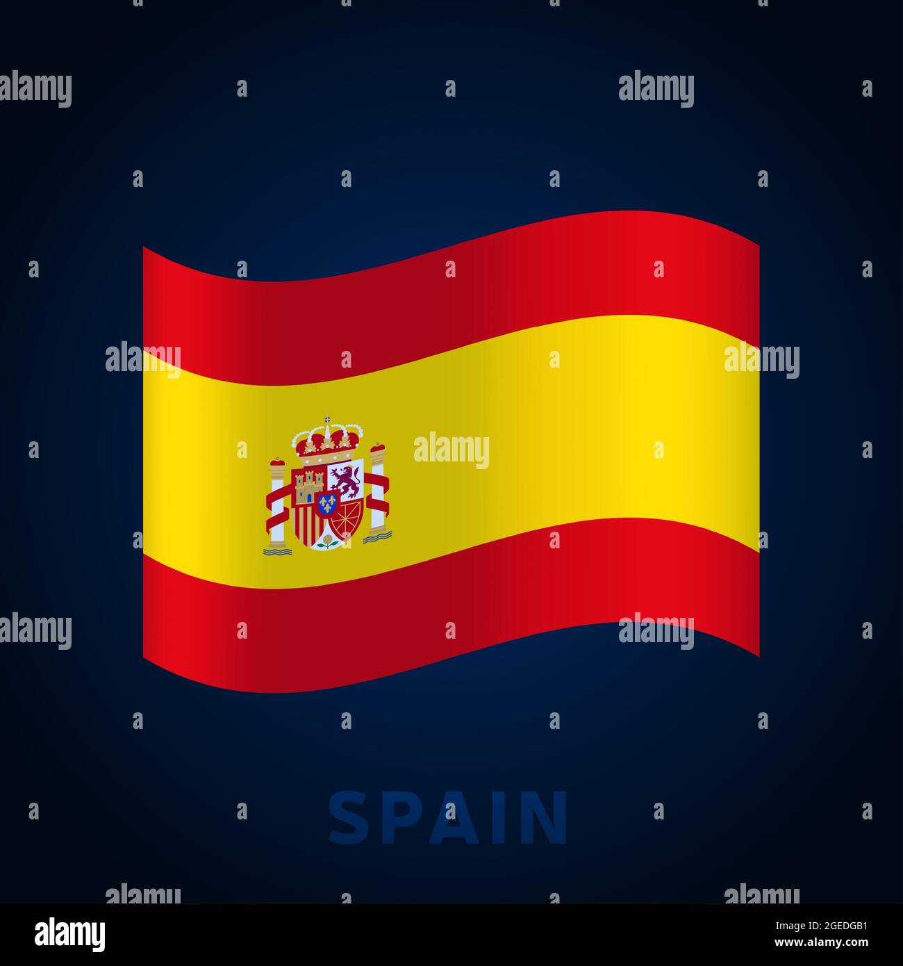 spain wave vector flag. Waving national Official colors and proportion ...