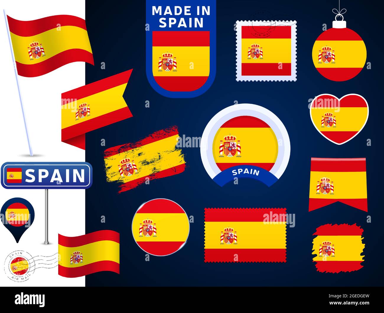 Big spanish flag Stock Vector Images - Alamy