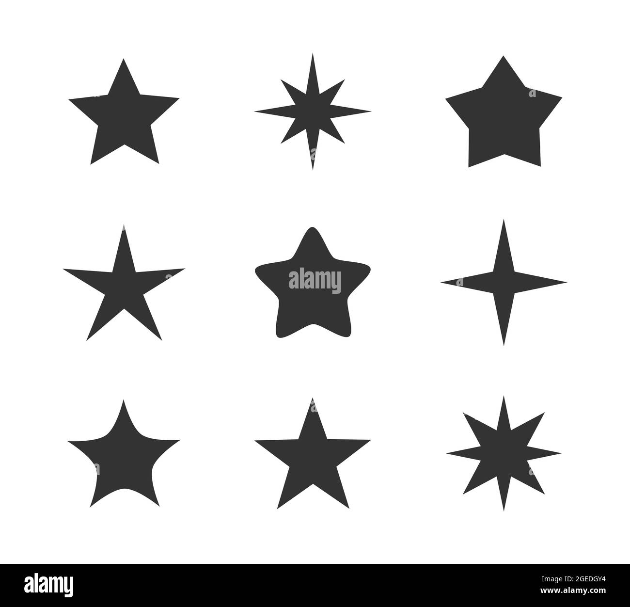 Stars shapes icons collection. Vector illustration Stock Vector Image ...