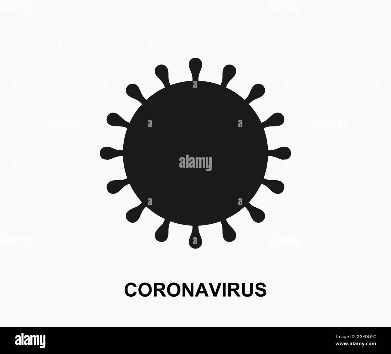 Coronavirus virus black shape icon. Vector illustration Stock Vector ...